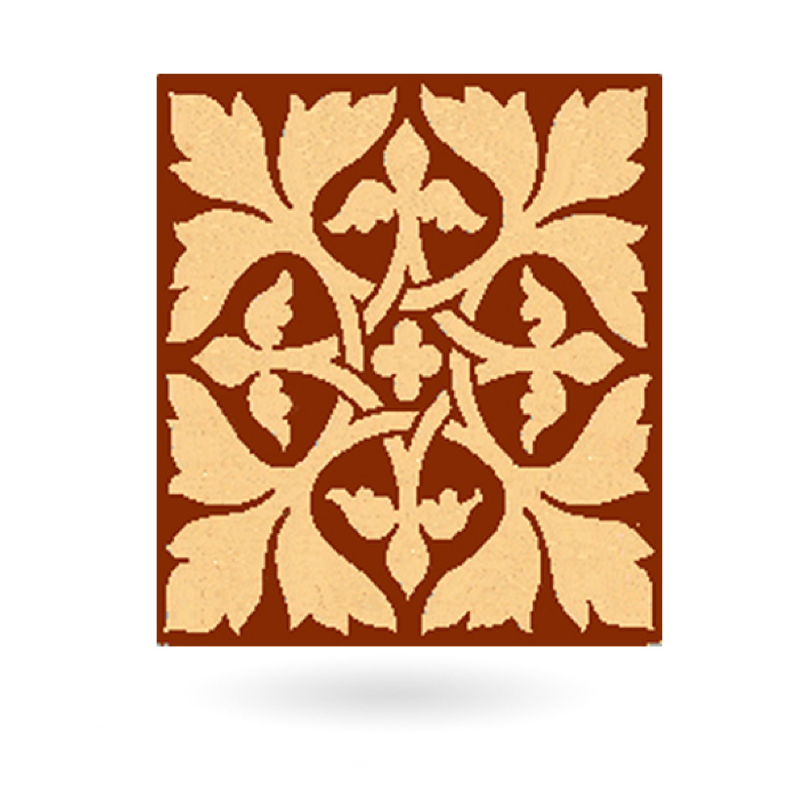 Encaustic 6" square tile - design 9 | The Victorian Emporium