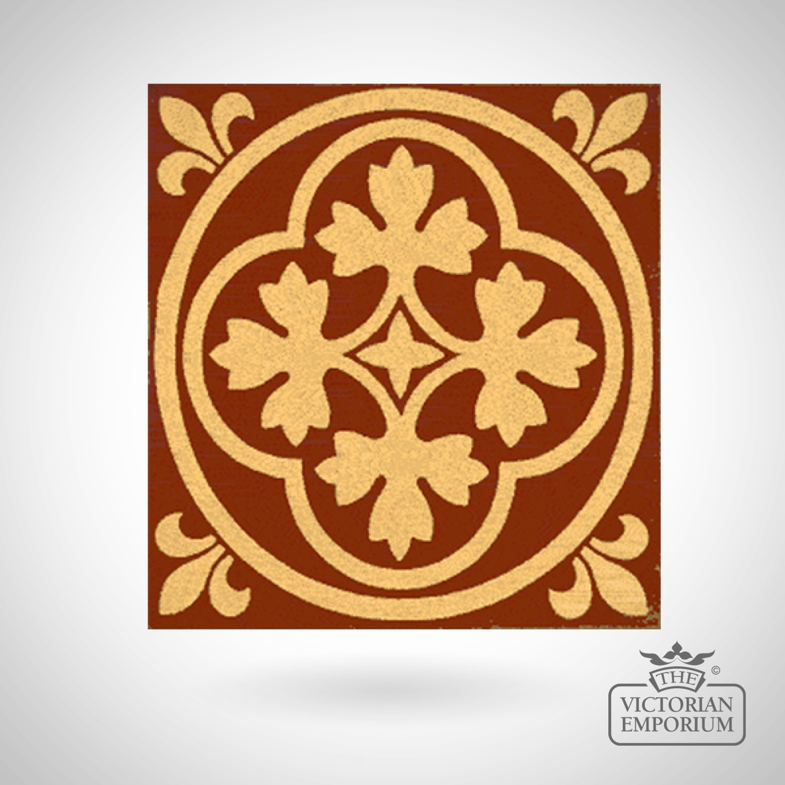 Encaustic 6" square tile - design 11