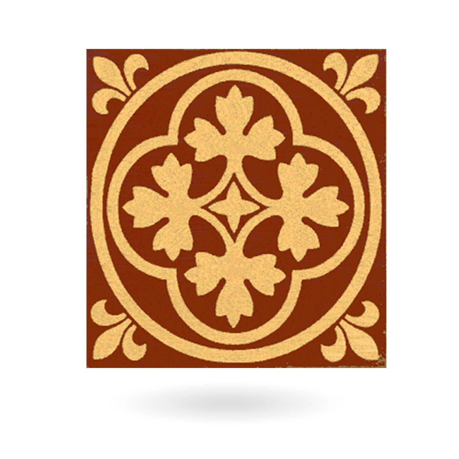 Encaustic 6" square tile - design 11