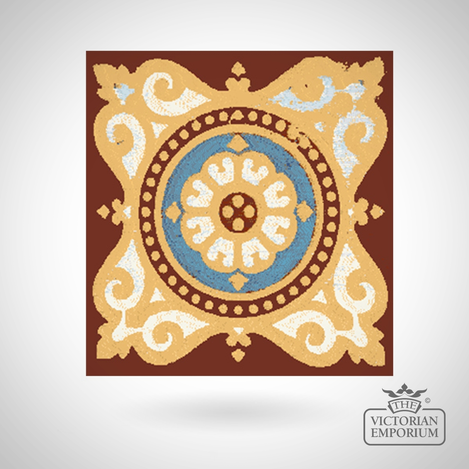 Encaustic 6" square tile - design 31