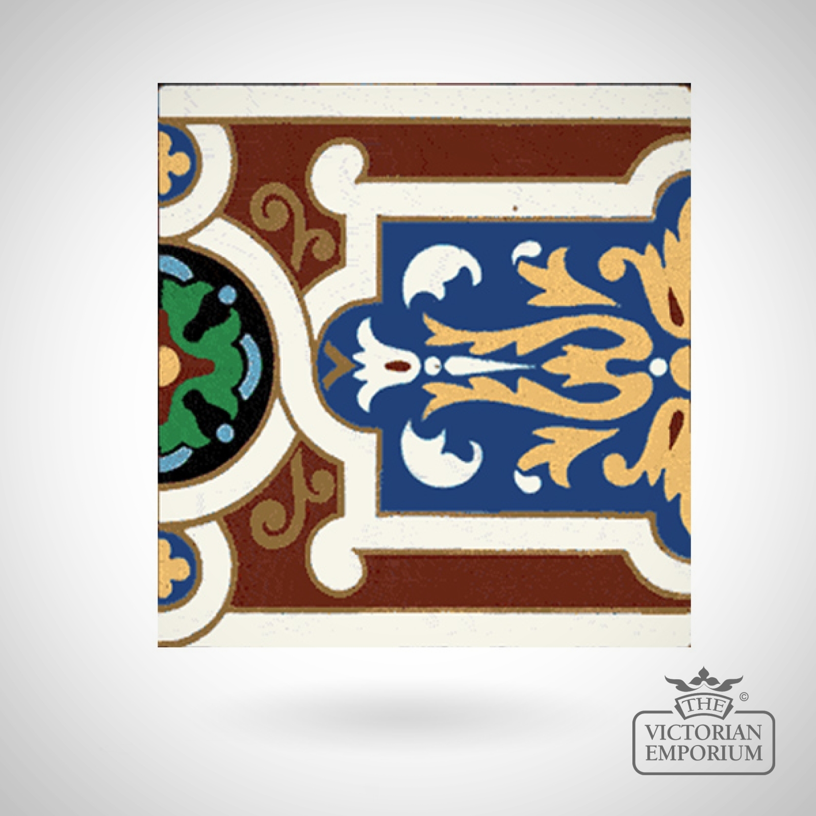 Encaustic 6" square tile - design 36