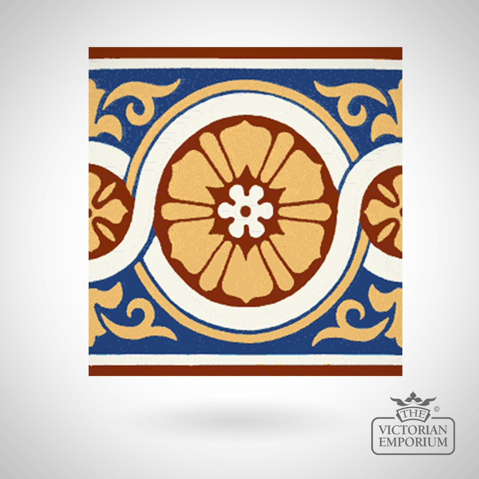 Encaustic 6" square tile - design 50