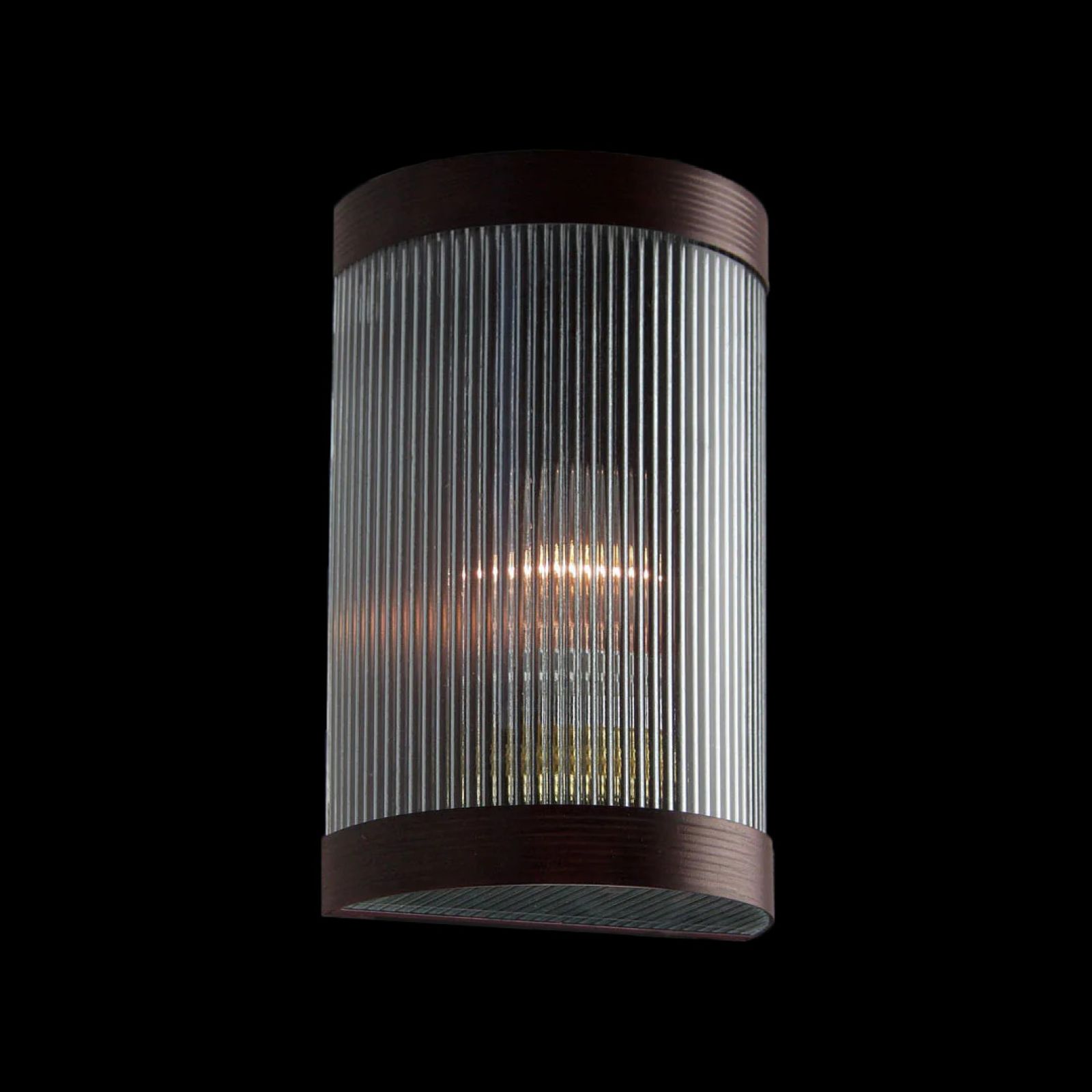 Wide Reeded Glass Wall Light in a Choice of Finishes