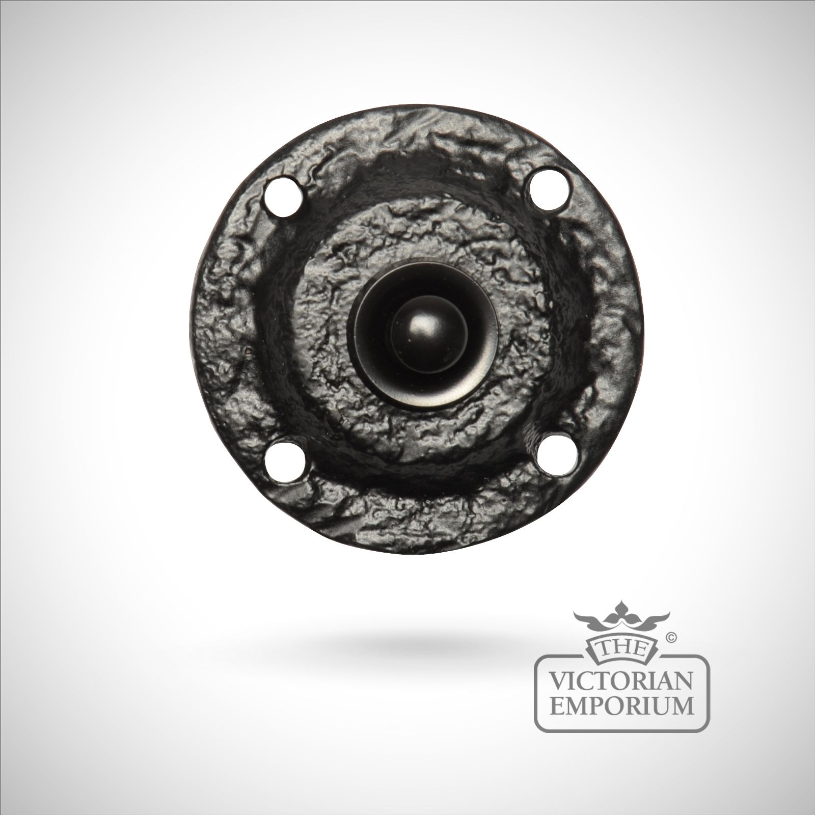 Black iron handcrafted circular bell push | Bells
