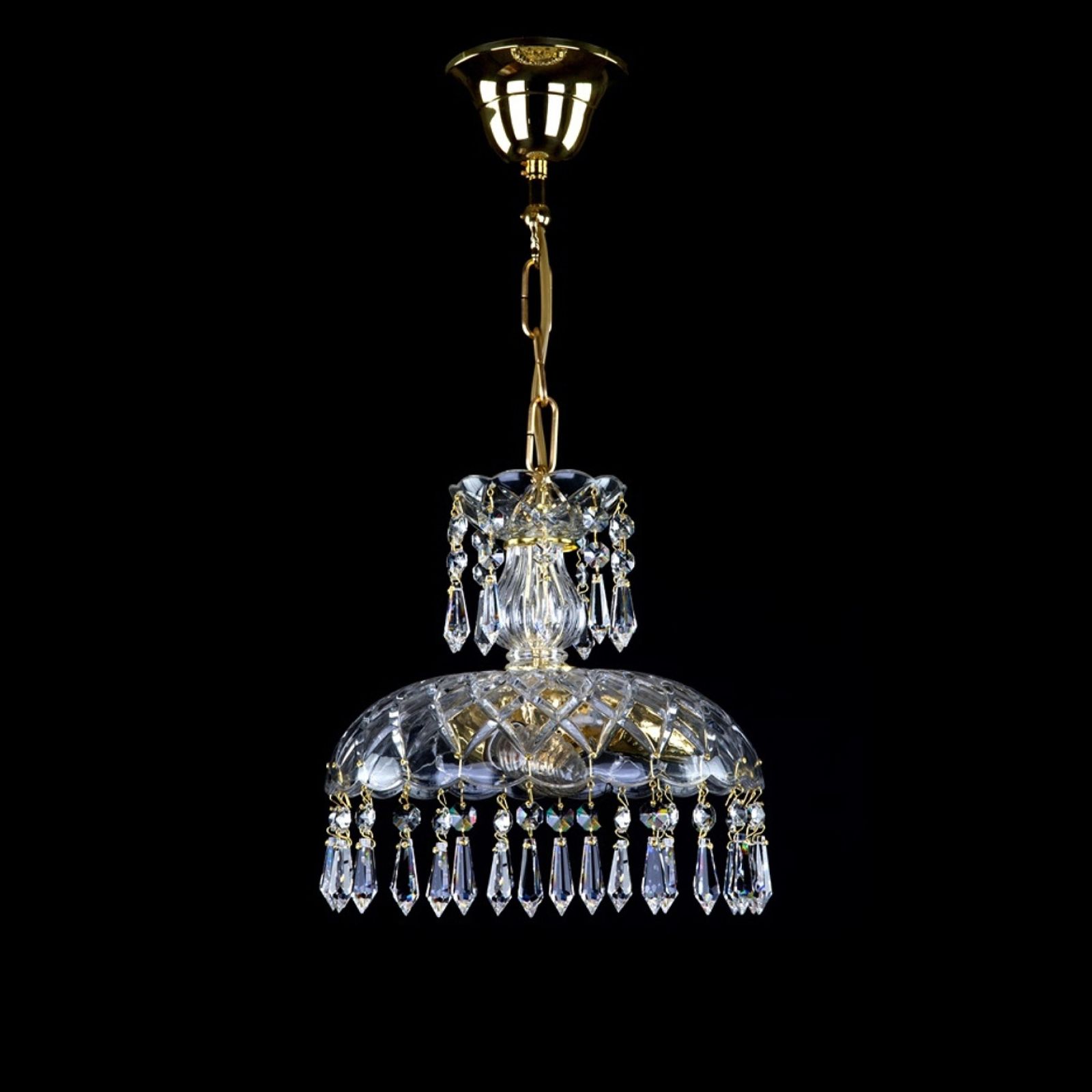 Small basket chandelier with drops | The Victorian Emporium