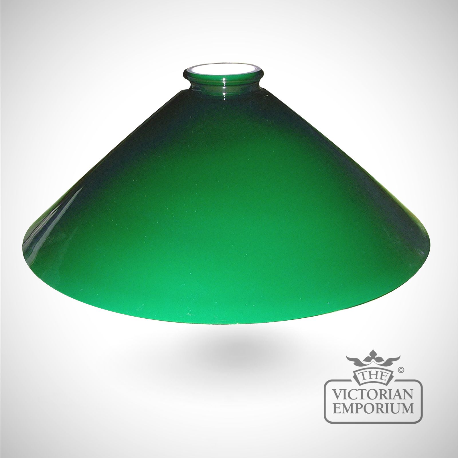 Flashed opal triangular shade in green Flashed opal triangular shade in green