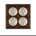 4 gang Bakelite light switch - plain white or brown | Switches