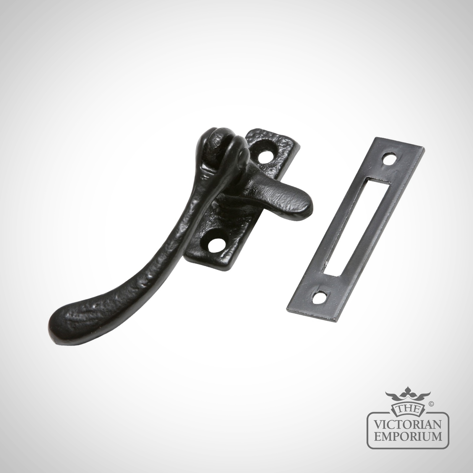 Black iron plain casement fastener | Fasteners