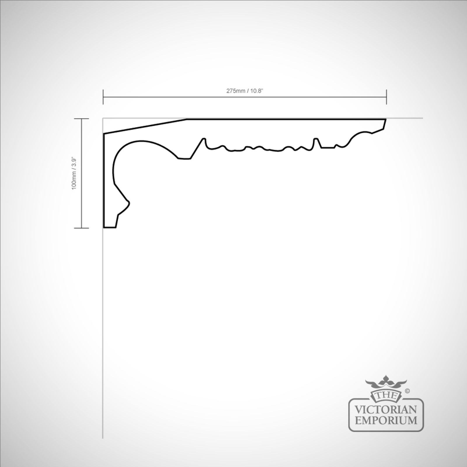 Ornate Victorian coving with grape vine design