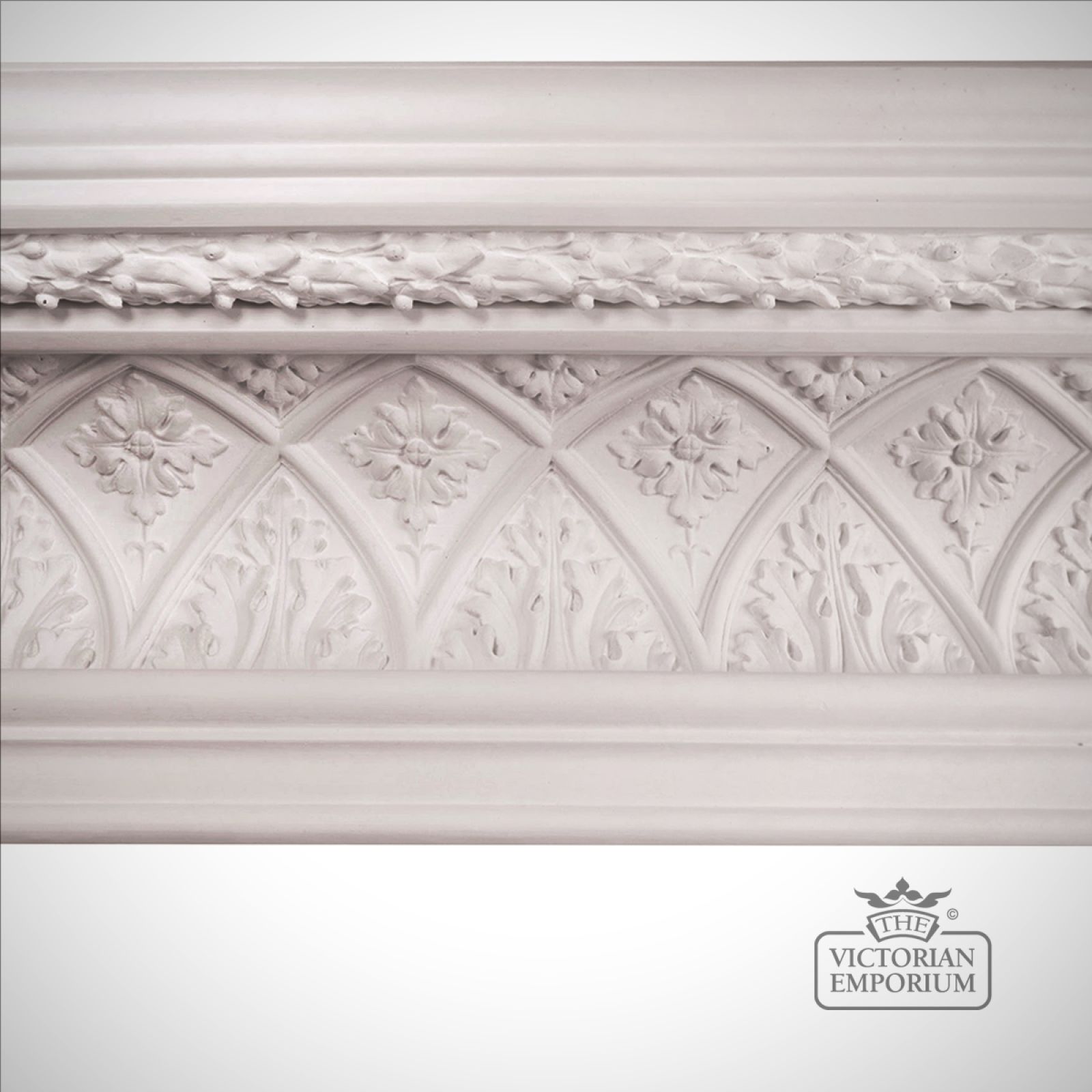 Ornate Regency coving with enriched lattice design
