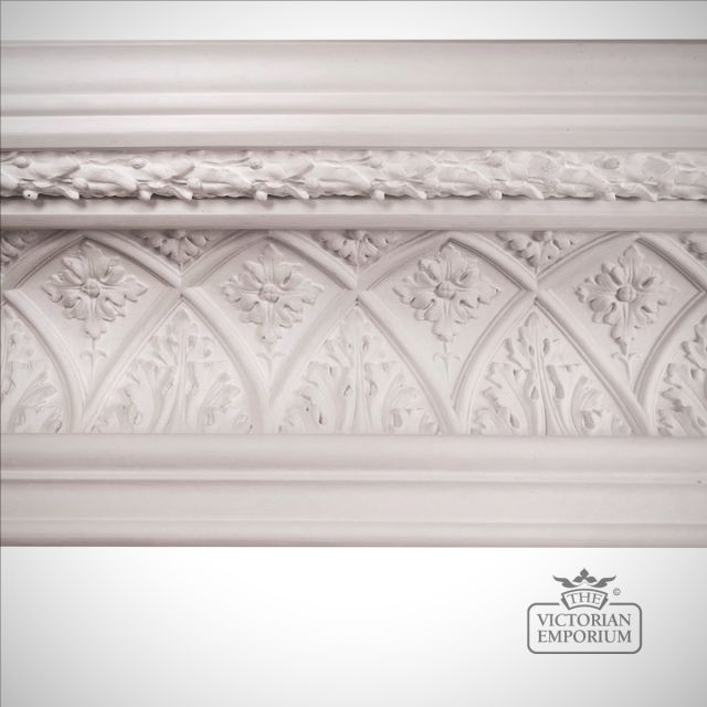 Ornate Regency coving with enriched lattice design