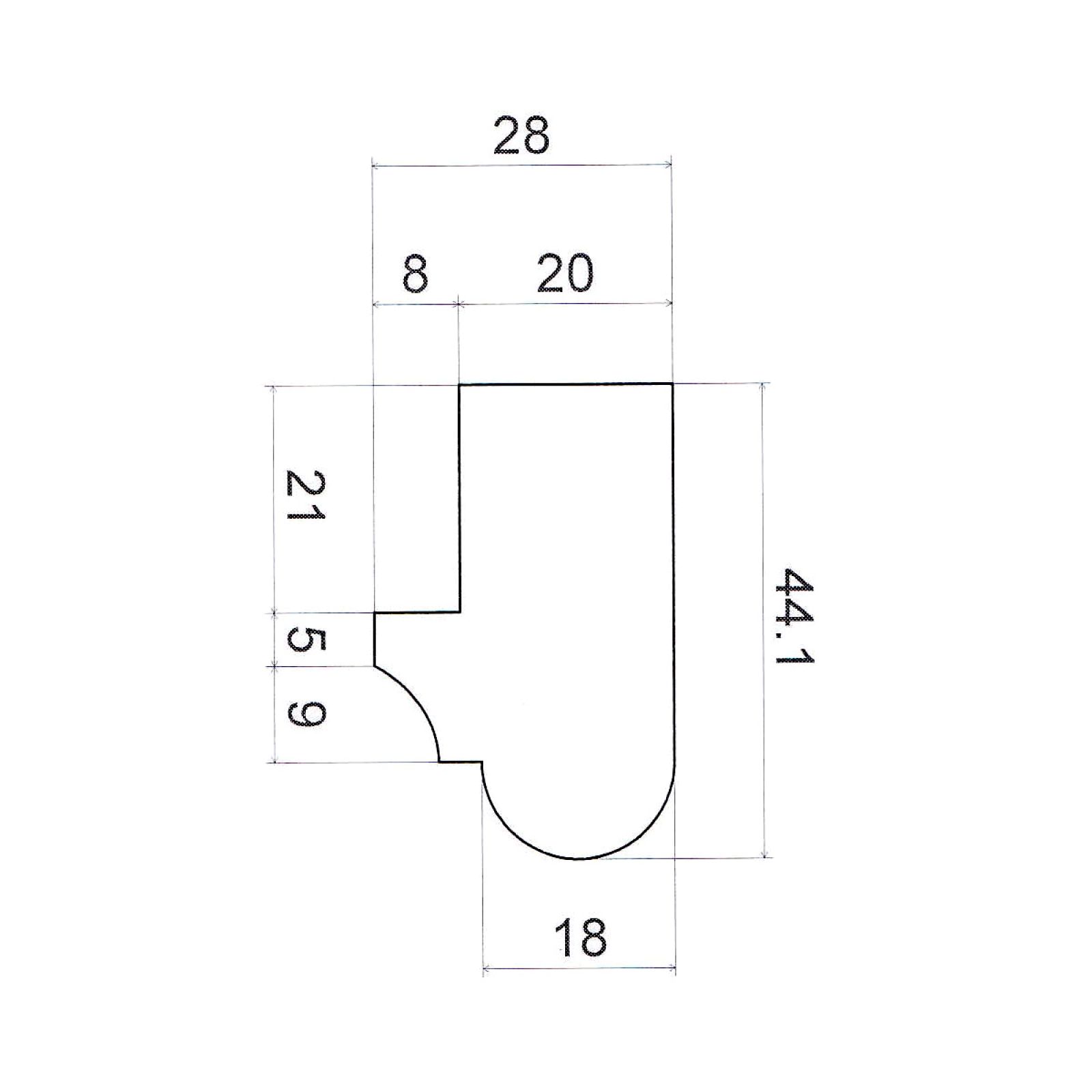 Reed and Bead Panelling capping - 44 x 28mm | Panelling