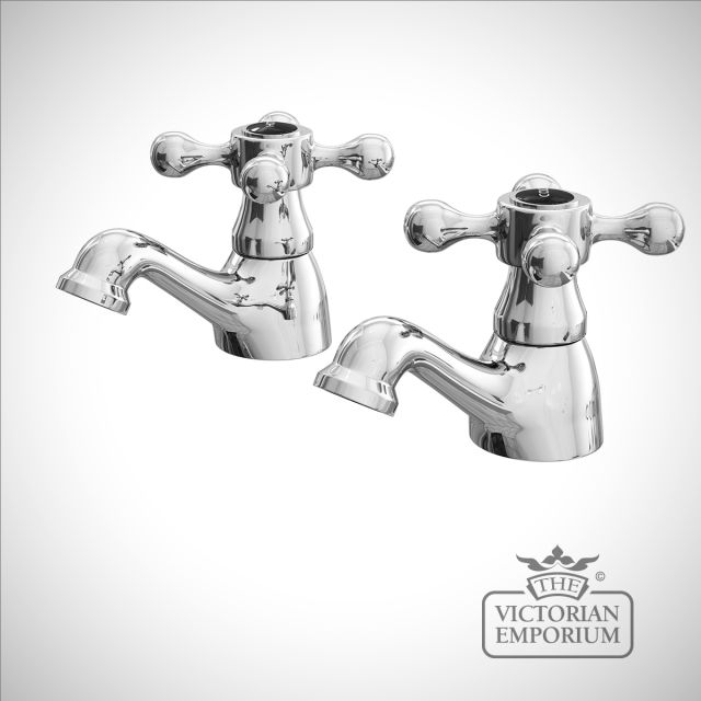 Albert Classic Bath Taps with Black Ceramic Indices