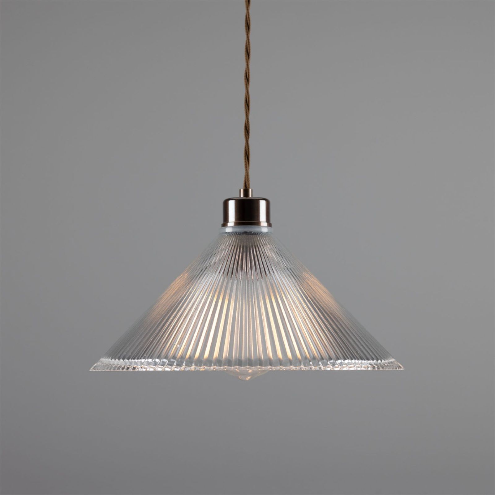 Rebell Ceiling Pendant Light with Prismatic Glass Shade