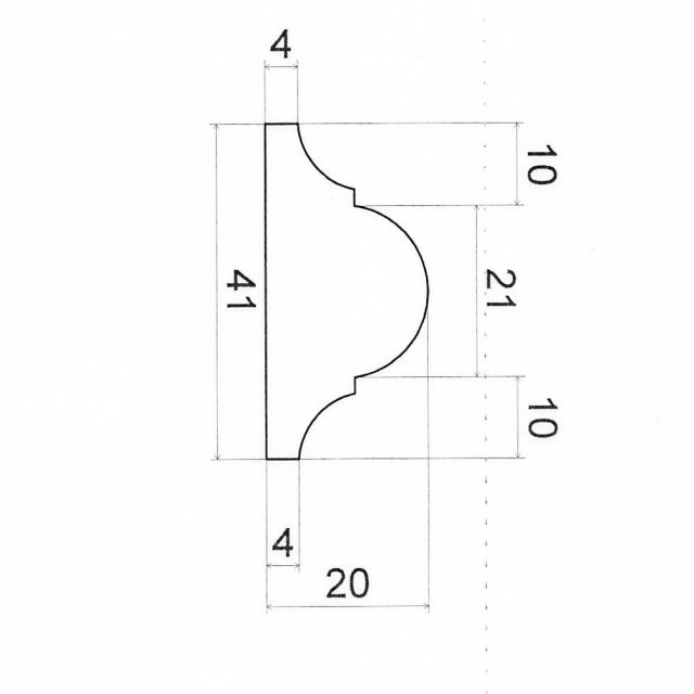 Dado 41mm x 20mm | Dado Rails | The Victorian Emporium
