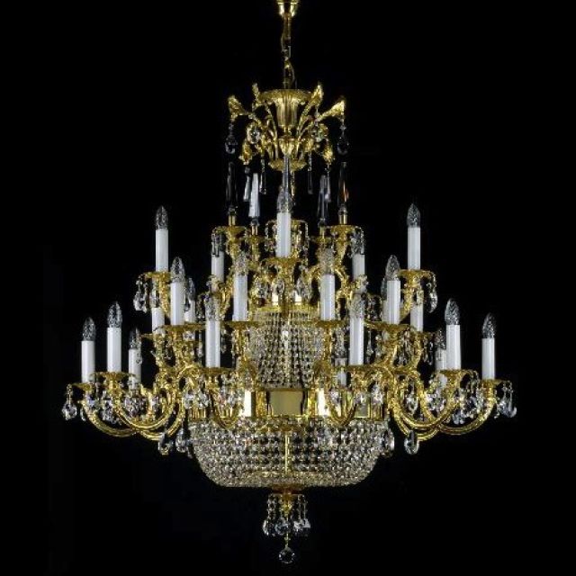 Traditional large antique frame chandelier,