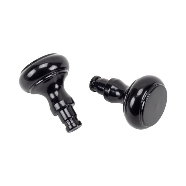 Black regency curtain finial (pair) | The Victorian Emporium