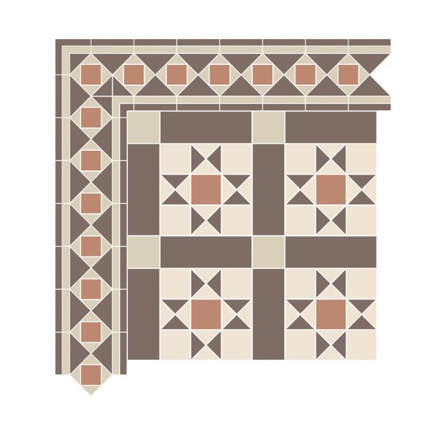 Derby Victorian Mosaic Floor Tiles - Centre Pattern 30x30cm sheets for ...