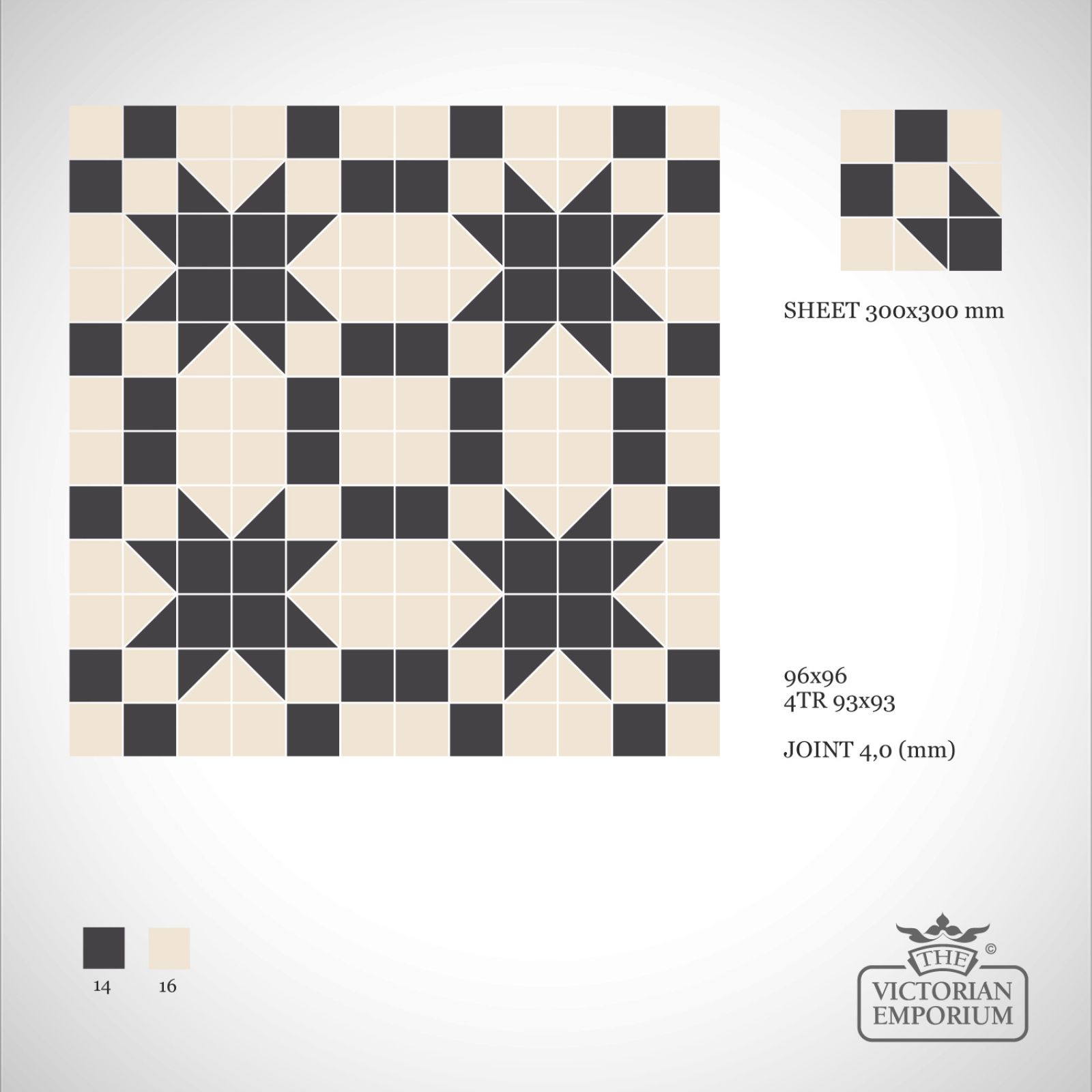 Ceramic Mosaic Floor Tile Patterns Haven Mosaics Checkers | Green