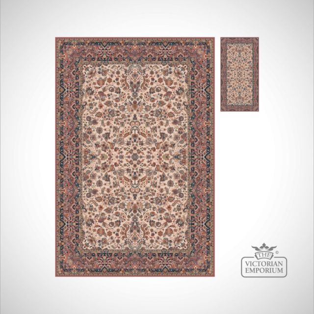Victorian Rug - style FA6202 Beige/Rose | Rugs